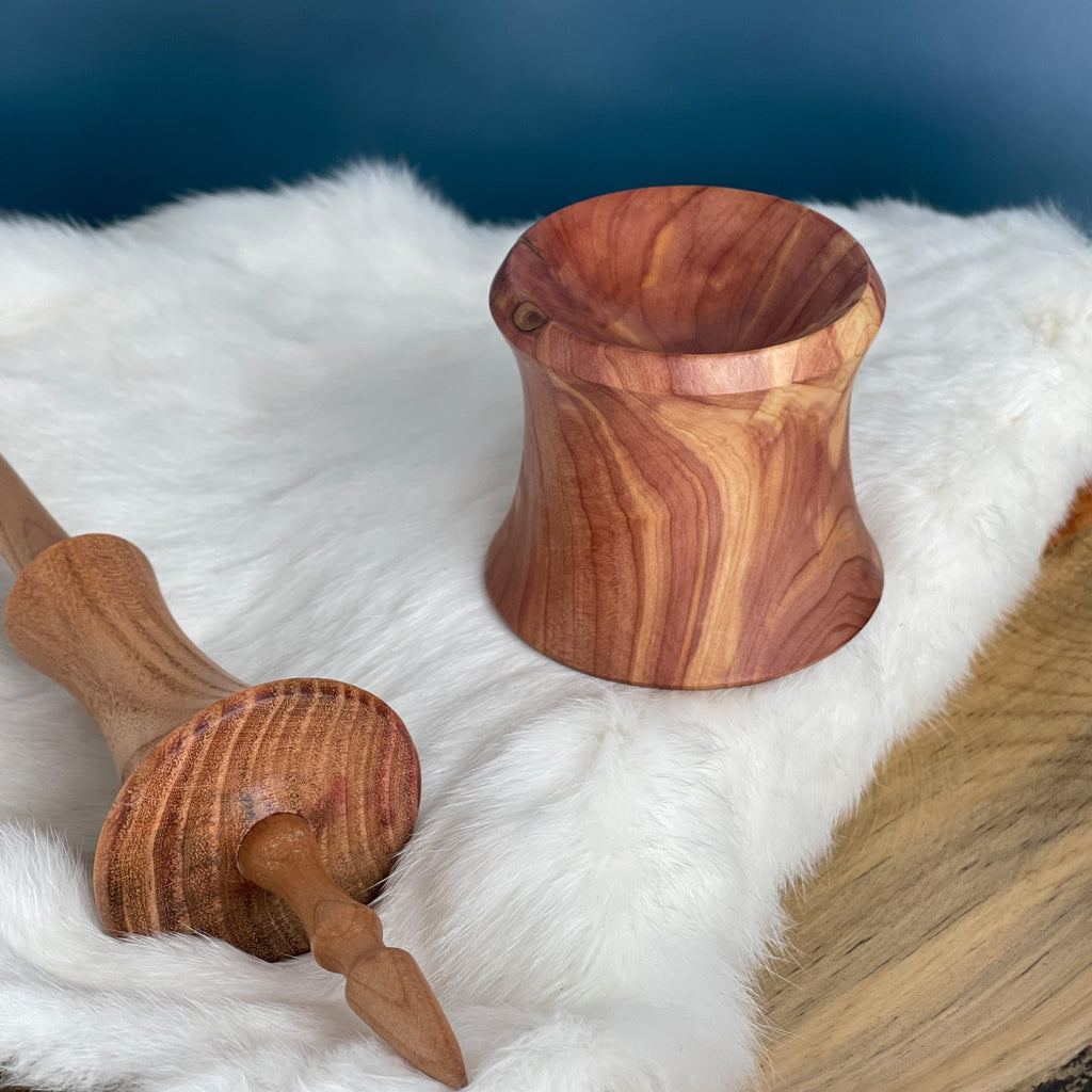 Spinning Bowl Red Cedar Wood for Support Spindle – Copia Cove