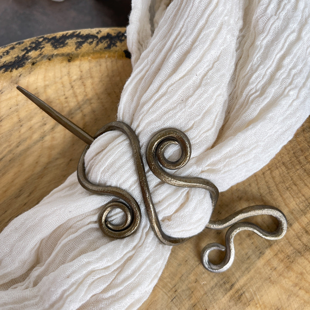 Steel Forged Viking Hair Pin Set - Golden Elvish Style – Copia Cove