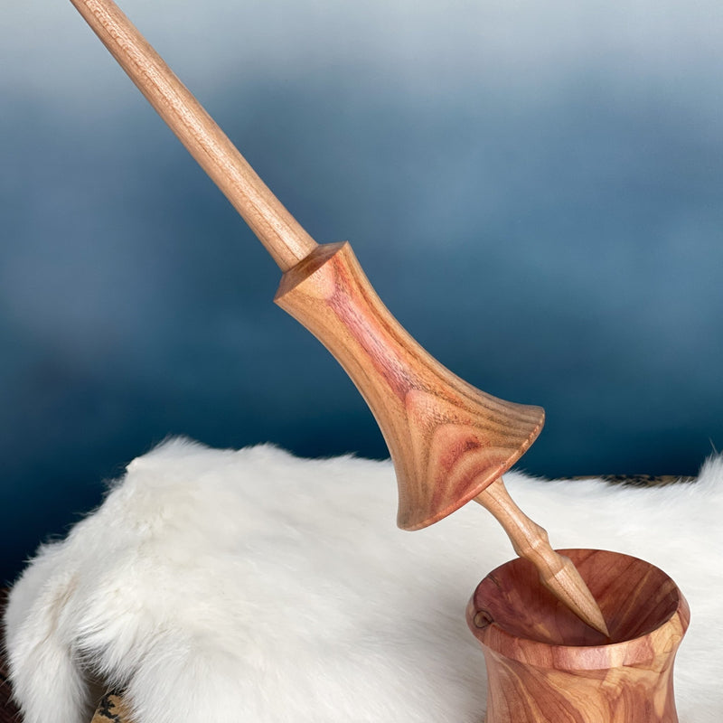 Viking Era Spindle Oseberg Replica Red Cedar Wood – Copia Cove